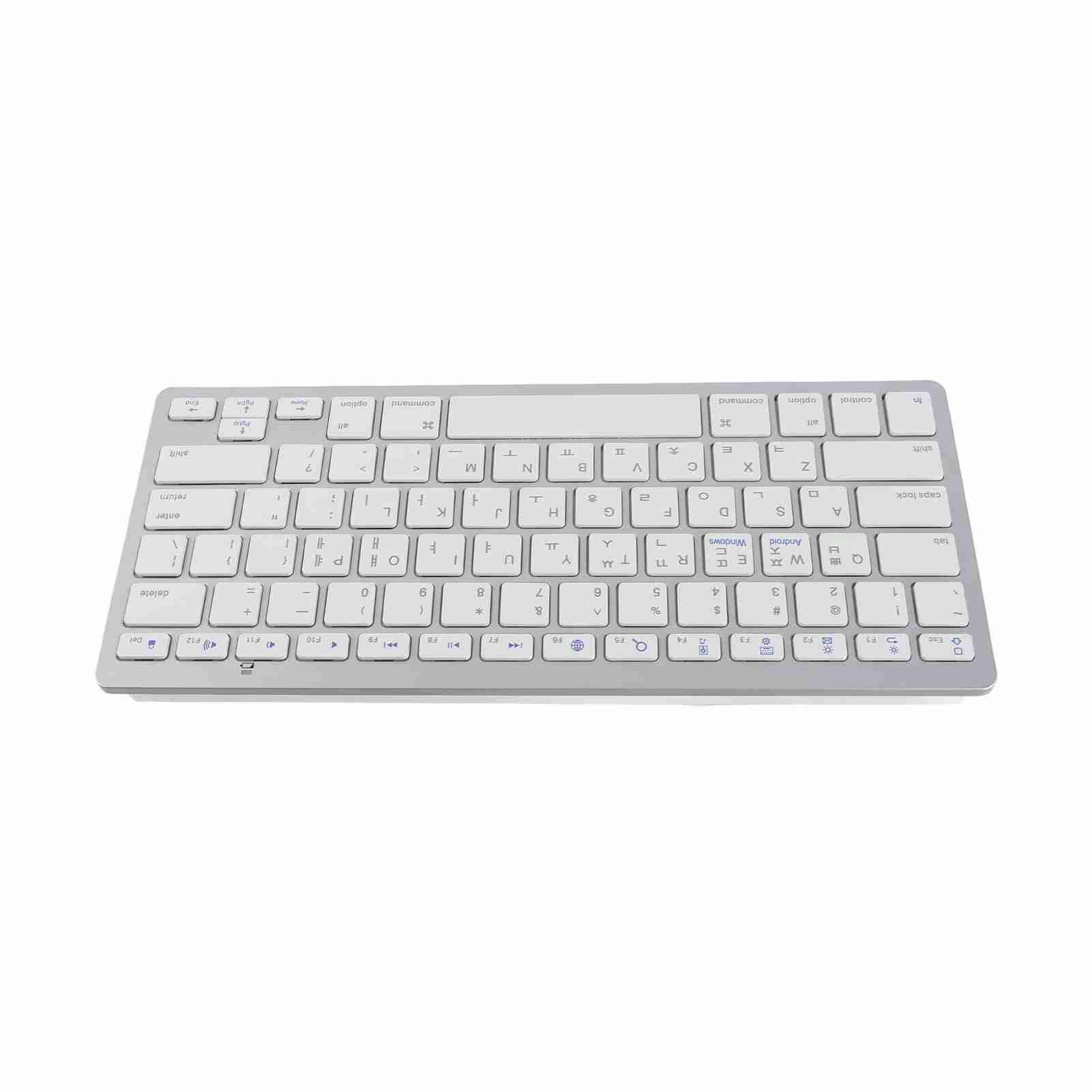 Teclado bilingüe teclado inalámbrico súper delgado cómodo para pc ...