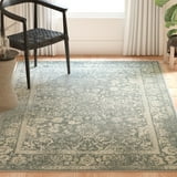 SAFAVIEH Adirondack Wyatt Traditional Distressed Area Rug, Slate/Ivory ...
