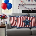 2 Pack Outdoor Waterproof Throw Pillow Covers,Independence Day USA Flag ...