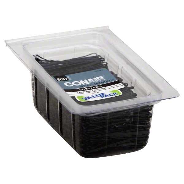 Conair Secure Hold Bobby Pins, Black, Tub of 500 Hairpins - Walmart.com