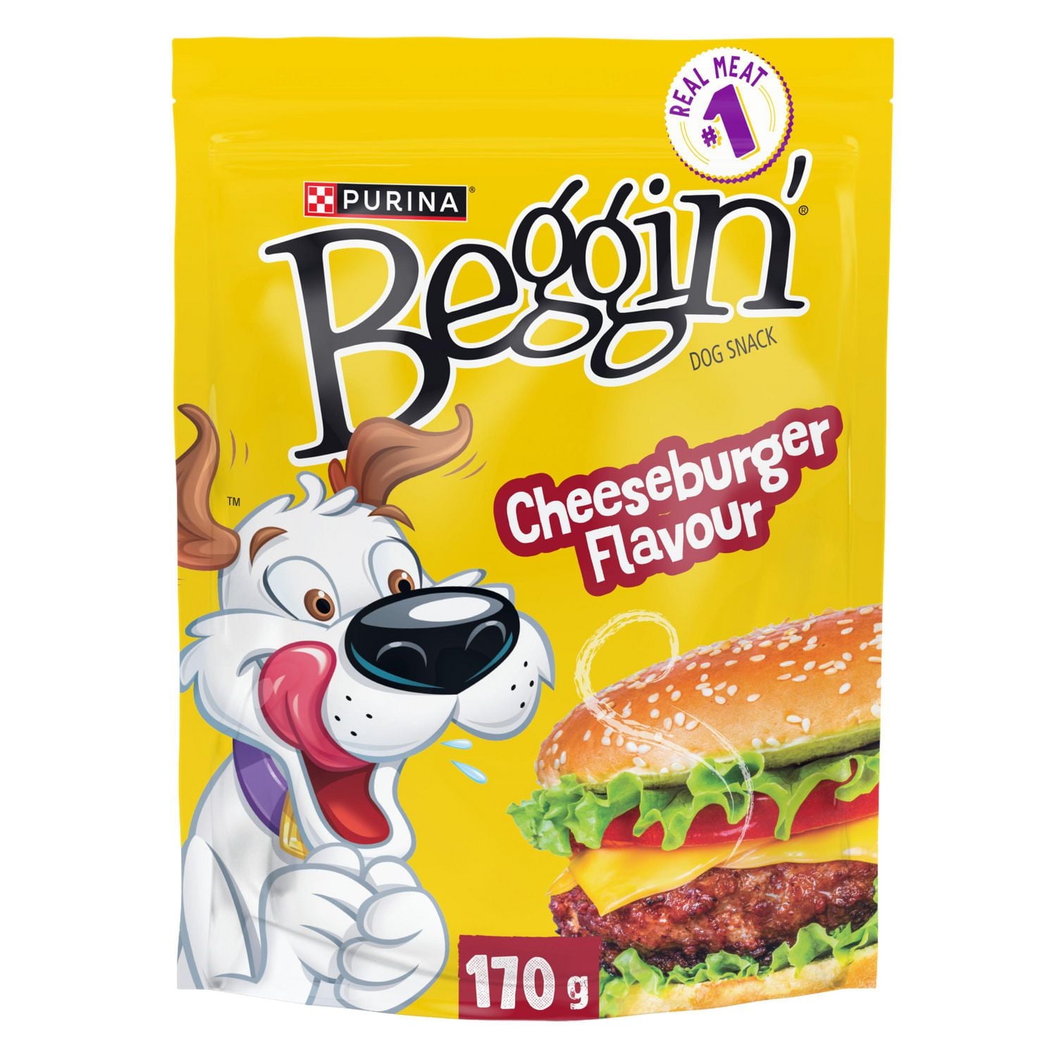 Click here for Beggin Cheeseburger Flavour  Dog Treats 170 G prices