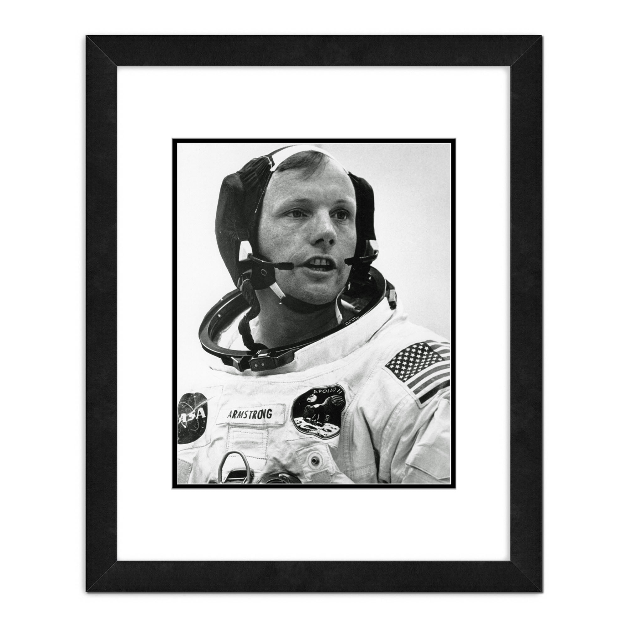 Neil Armstrong, Commander of the Apollo 11, speaks to reporters at the ...