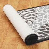 MeyJey 2'x6' Boho Floral Non Slip Indoor Runner Rug, Low Profile ...