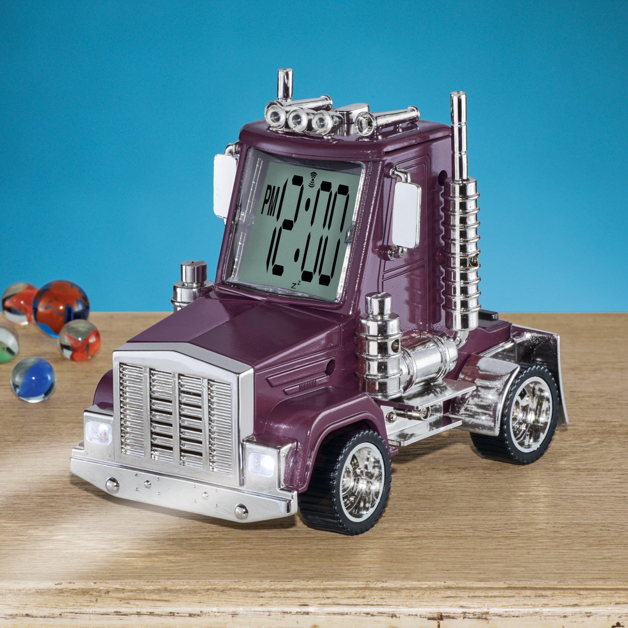 Home & Living Clocks Semi Truck Clock Vintage Big Rig Alarm Clock with ...