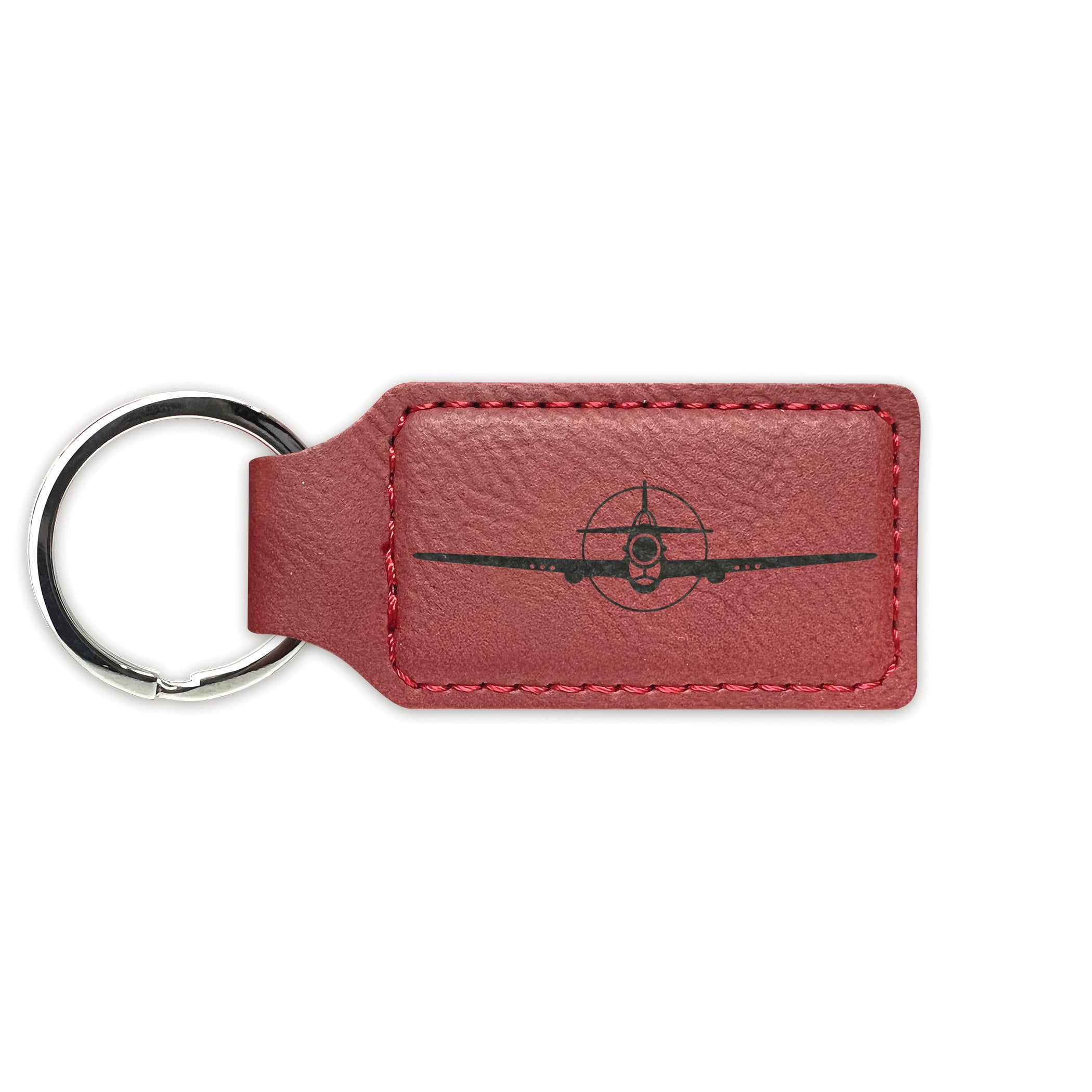 P-40 Warhawk Keychain Leatherette Rectangle - Laser Engraved - Many ...