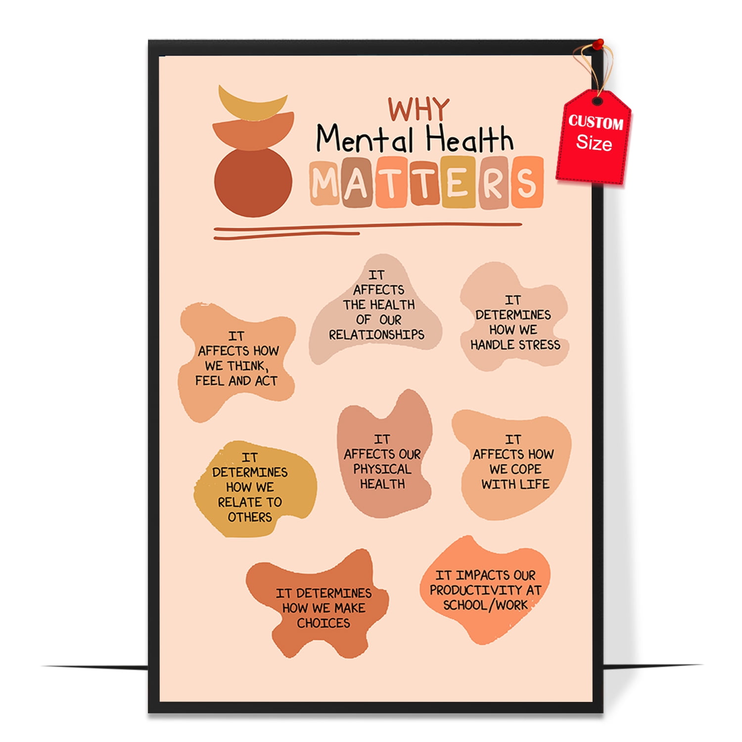 LOLUIS Mental Health Matters Poster, Boho Counseling Office Decor ...