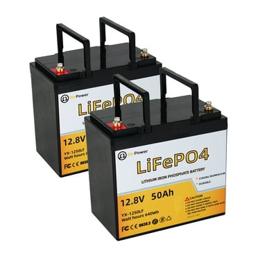 CHINS 3 Pack LiFePO4 12V 100AH Lithium Iron Battery, 3000+ Rechargeable ...