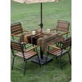 Brown Elk Square Outdoor Tablecloth with Umbrella Hole Farmhouse ...