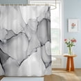 Bathroom Shower Curtain Modern Natural Marble Gradient Art Waterproof ...