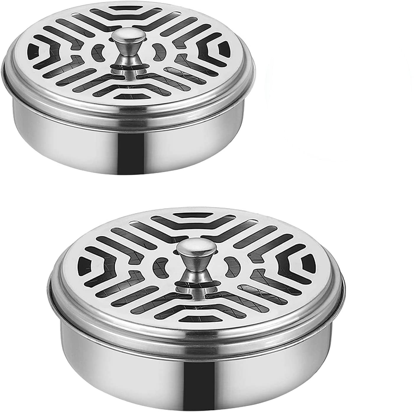 Set of 2 Portable Mosquito Coil Holders - Sandalwood Incense Box with ...