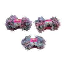 Lion Brand Yarn Polyester Eyelash Yarn, Fun Fur, Tropical. Set of 3 ...