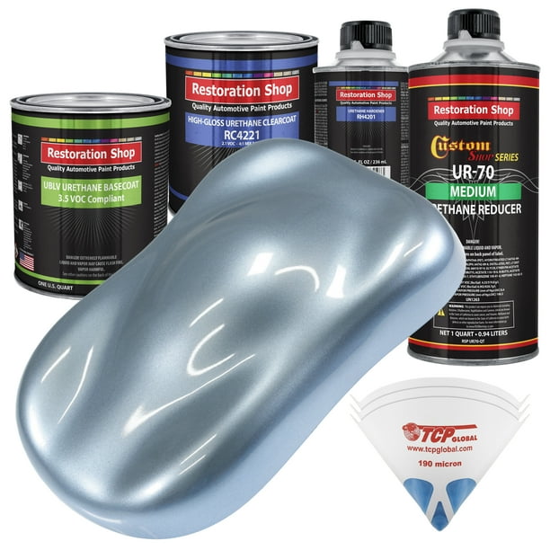 Glacier Blue Metallic Quart Kit Low VOC URETHANE BASECOAT Car Auto ...