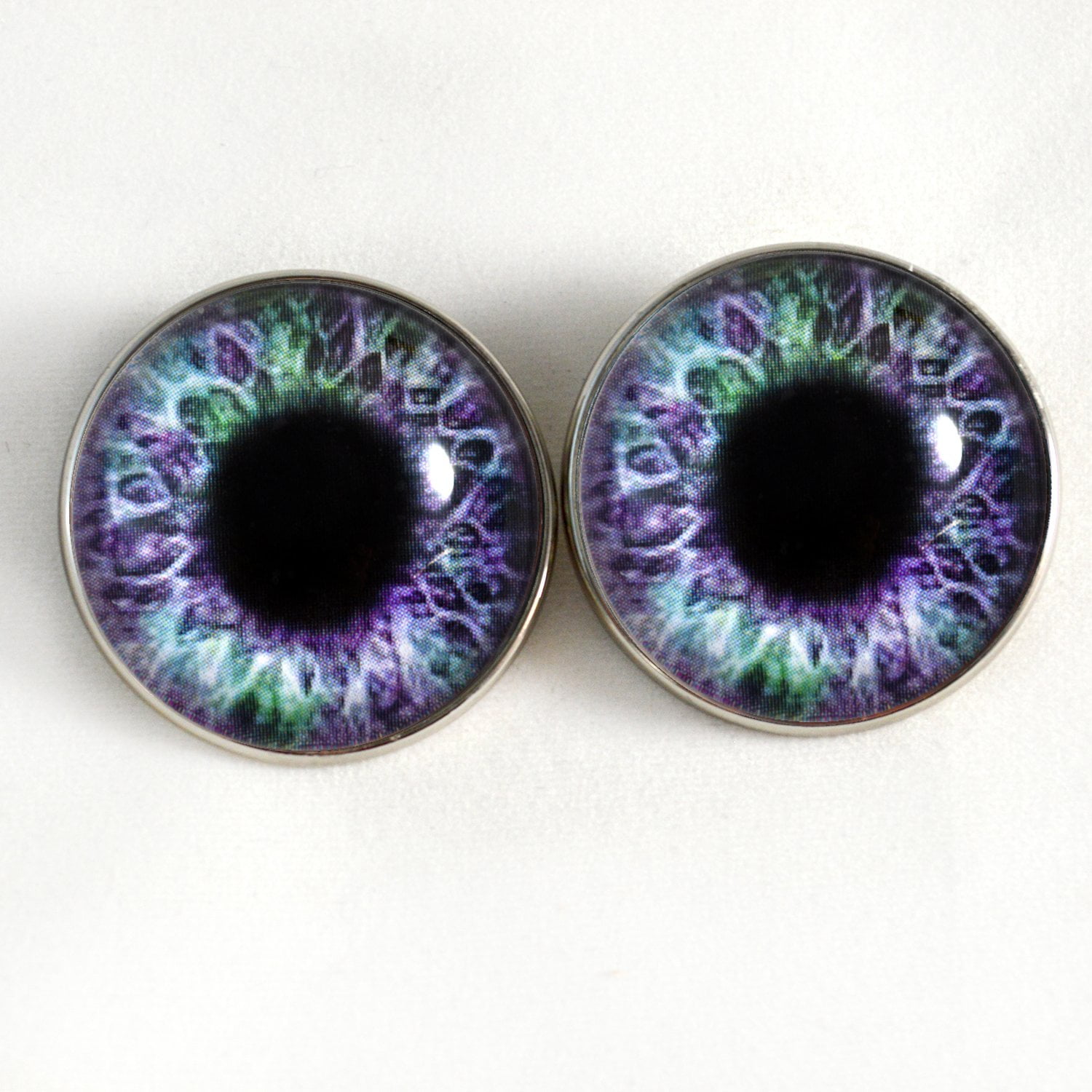 Purple and Green Human Inspired Sew-On Button Glass Eyes - Walmart.com