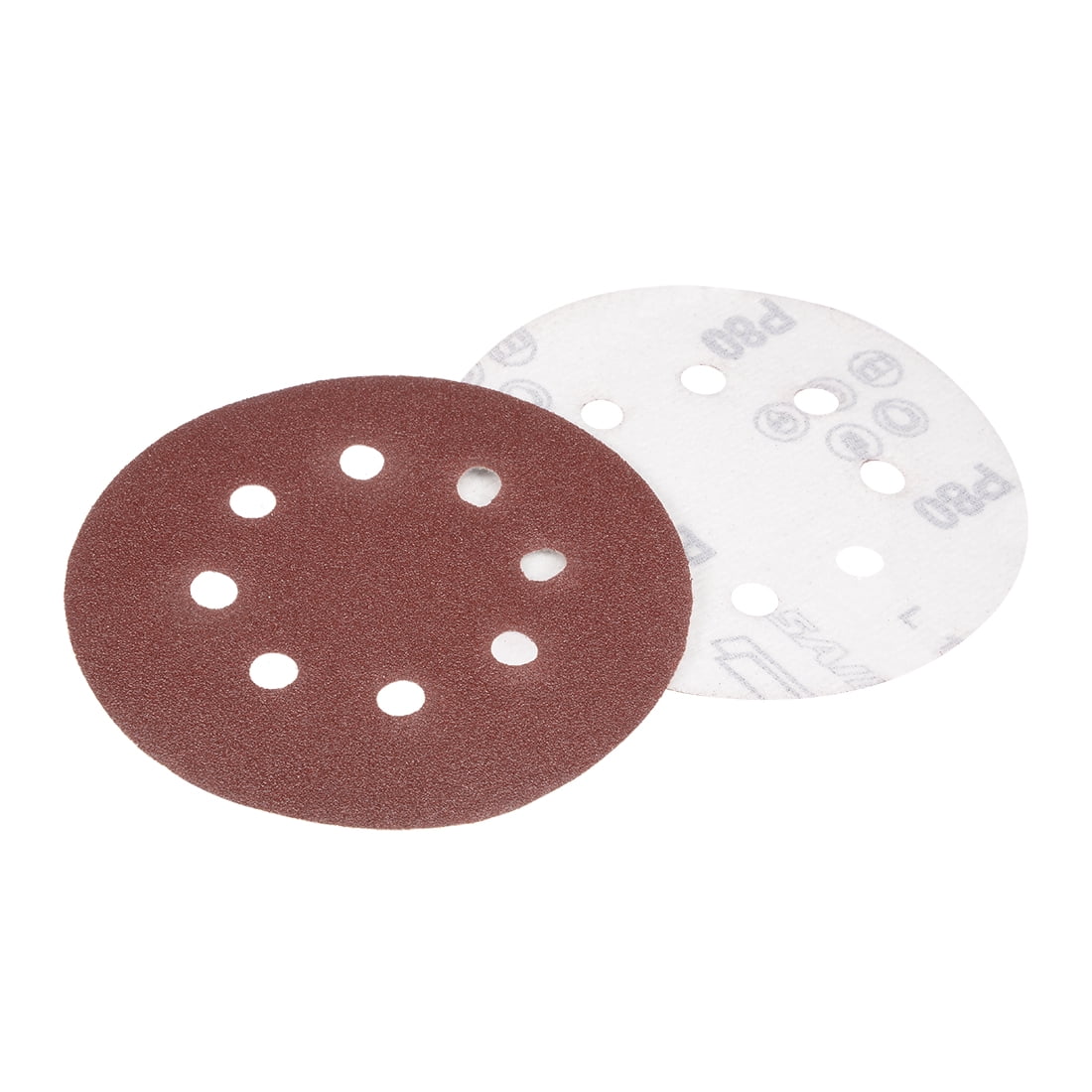 10Pcs 5 Inch 8 Hole Hook and Loop Sanding Disc 80 Grit Flocking ...