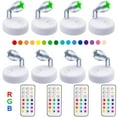 DYstyle Wireless Spotlight Indoor Remote Control Battery Operated RGB ...