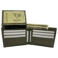 USA RFID Men's Bifold Wallets for Men Genuine Leather 2 ID Windows ...