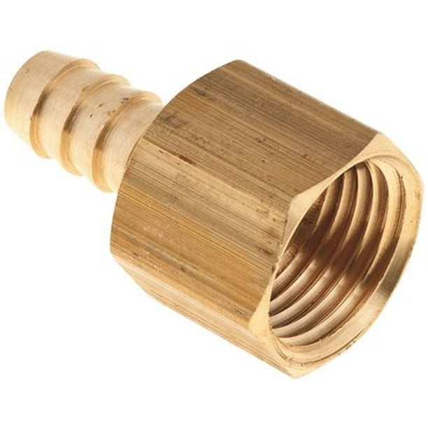 BRASS HOSE BARB ADAPTER, 3/8 IN. BARB X 1/2 IN. FIP, LEAD FREE per 19 ...