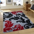 Allstar Grey Modern Geometric flowers design Area Rug (3' 9" x 5' 1 ...