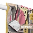 Abstract Art Swag Curtains for Living Room/Bedroom, Pink Yellow Collage ...