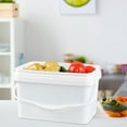 Tyminin 3 Gallon Rectangular Buckets Pails, 4 Pack Food Safe Buckets ...
