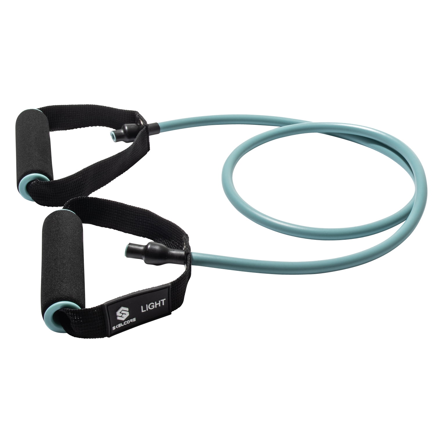 Skelcore Resistance Exercise Tube with Foam Handles, Medium Resistance ...