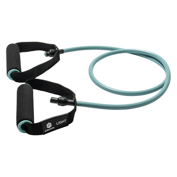 Skelcore Resistance Exercise Tube with Foam Handles, Medium Resistance ...