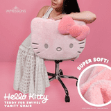 Impressions Vanity, Hello Kitty Teddy Fur Swivel Vanity Chair, Pink ...