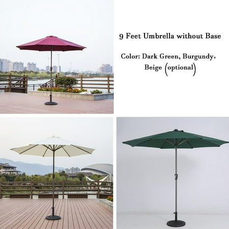 9ft Outdoor Adjustable Height -UV Patio Umbrella 8 Rib Market Umbrella ...