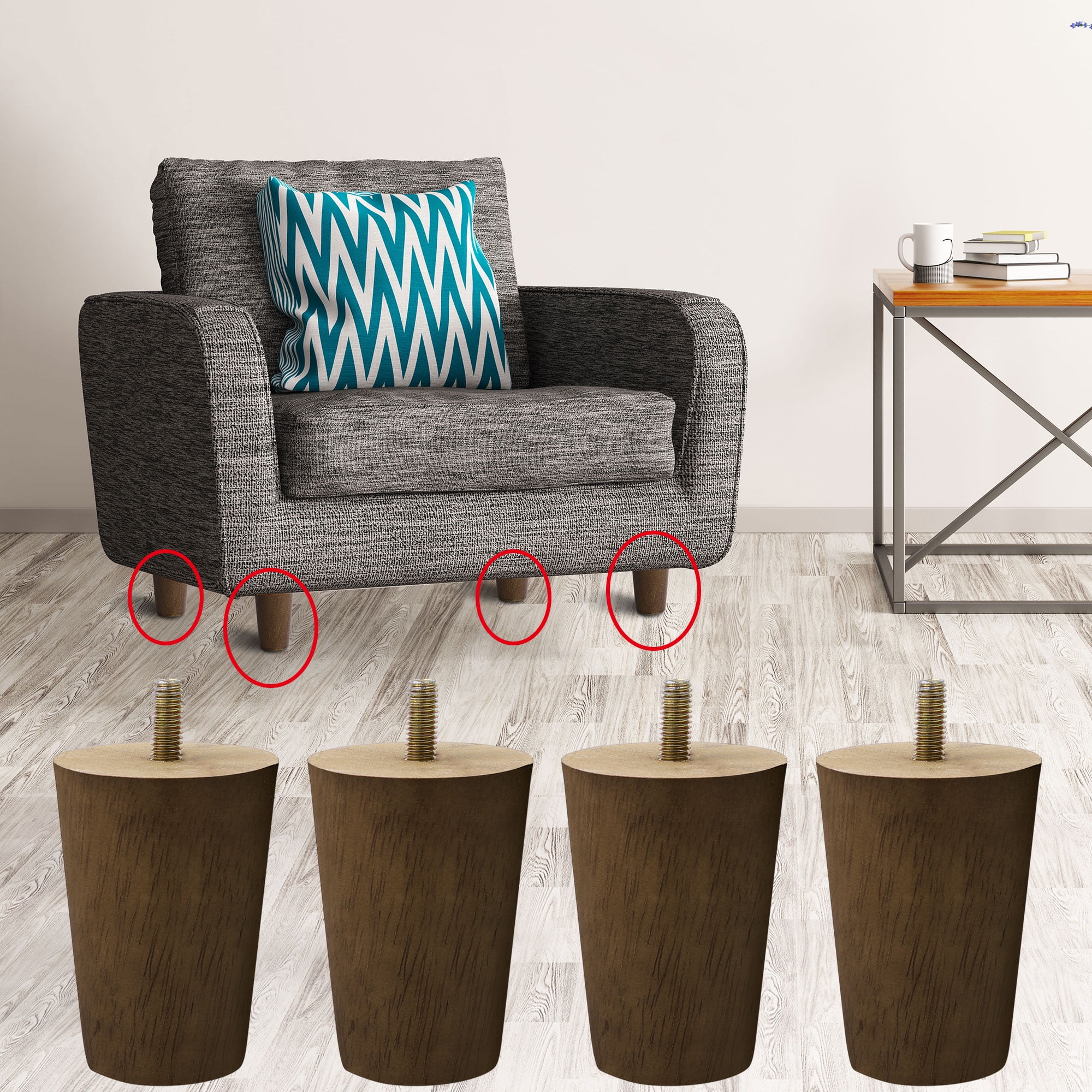 Click here for Unique Bargains Uxcell Wood Furniture Legs 4pcs  H... prices