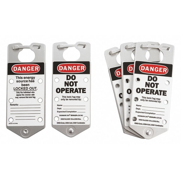 Brady Labeled Lockout Hasp,Snap-On,6 Lock,PK5 65961 - Walmart.com