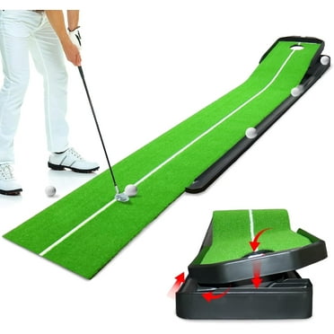 Costway Portable Indoor Golf Putting Mat with Automatic Ball Return ...