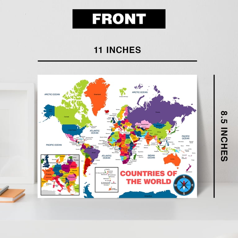 Map Of The World With Countries For Kids