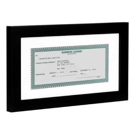 Business License Frame - Sized 3.5x8 With Mat or 5x10 Without Mat ...