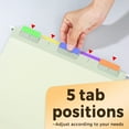 SUNEE 50 pack Hanging File Folders with 1/5-cut Tabs,10 Pastel Colors ...