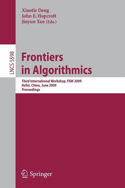Frontiers in Algorithmics (Paperback) - Walmart.com