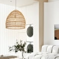 Arturesthome 1-Lights Natural Rattan Pendant Light for kitchen lighting ...