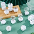 50Pcs Octagonal Transparent Plastic Ring Boxes Jewelry Box White 3.8x3 ...