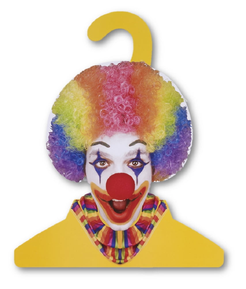 Clown Face Costume Hanger Cardboard Cut-Out Halloween Costume Accessory ...
