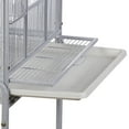 "ZENY 53"" White Rolling Bird Cage with Wheels, Large Wrought Iron ...
