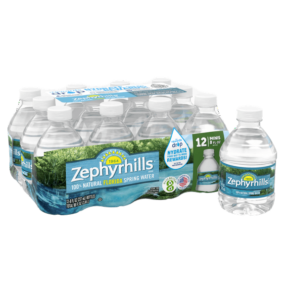 Zephyrhills Florida Spring Water, 20 fl oz, Single Plastic Bottle ...