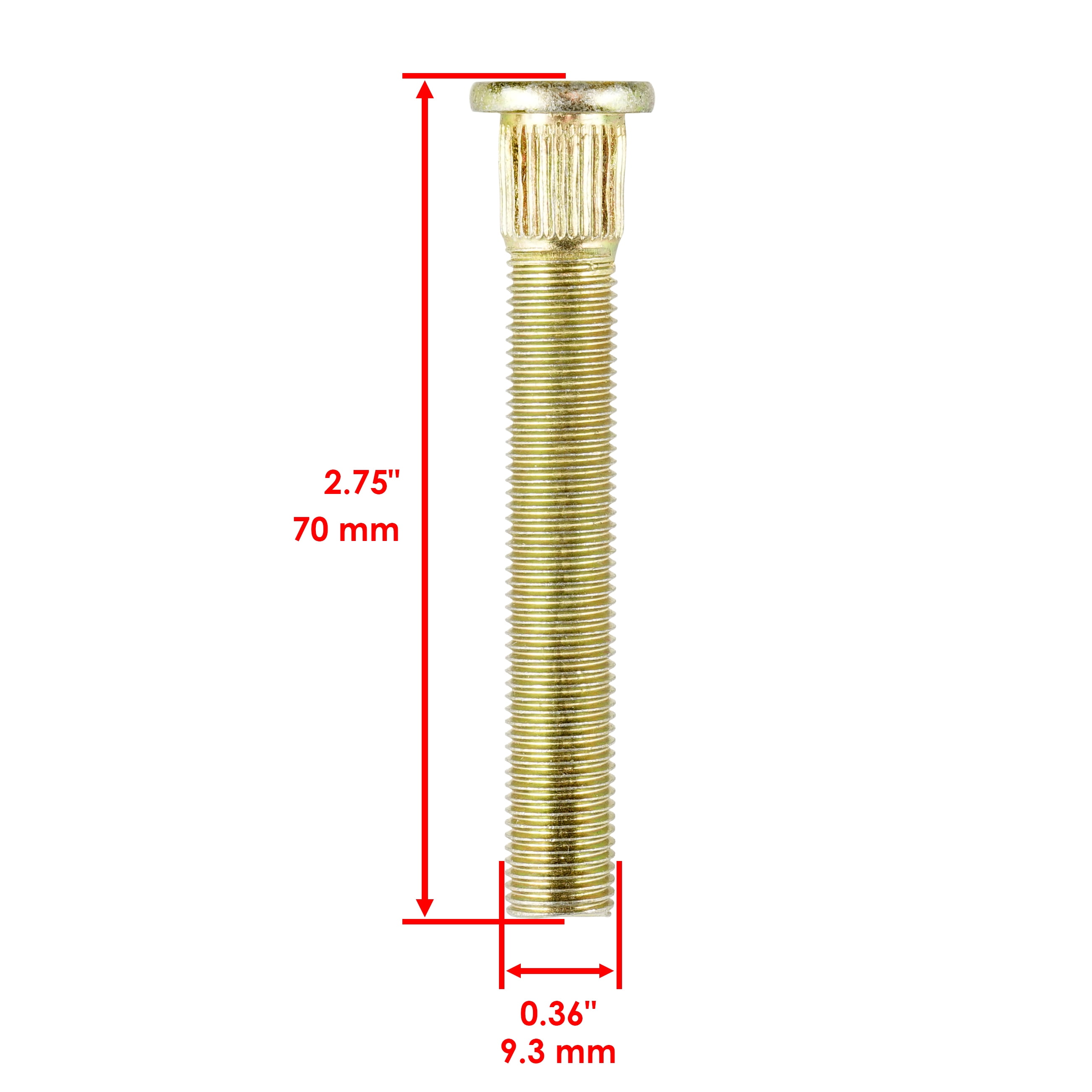 4-Studs Front Wheel Hub Studs for Polaris RZR S 800 EFI 2009-2014 ...