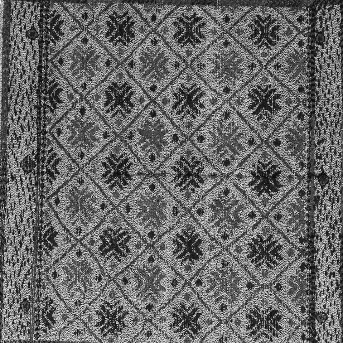 Ahgly Company Indoor Square Abstract Gray Modern Area Rugs, 4' Square ...