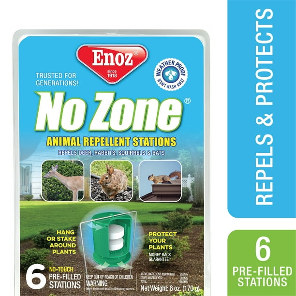 Enoz No Zone Animal Repellent Stations, Odor Repellant Pre-Filled ...