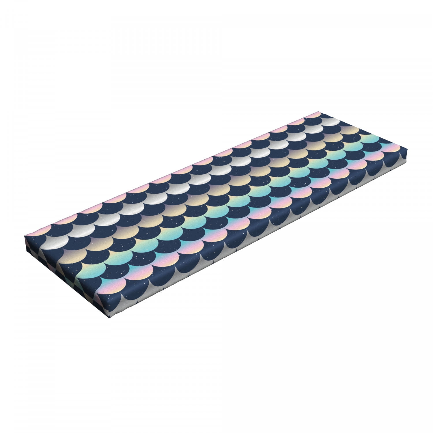 Fish Scale Bench Pad, Japanese Style Dreamy Scales with Smooth Color ...