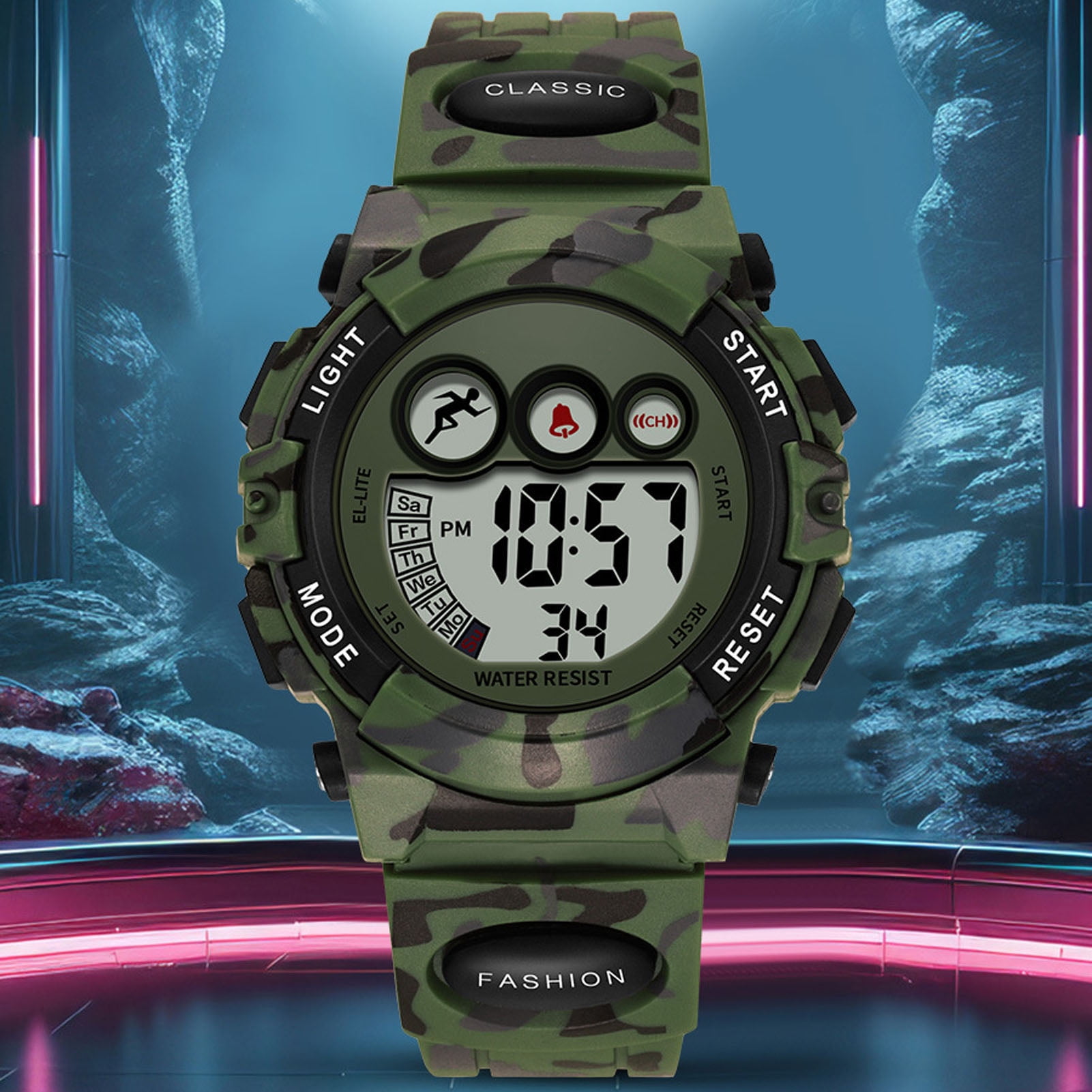 Click here for Ylshrf Kids Wristwatch  Camouflage Green Kids Watc... prices