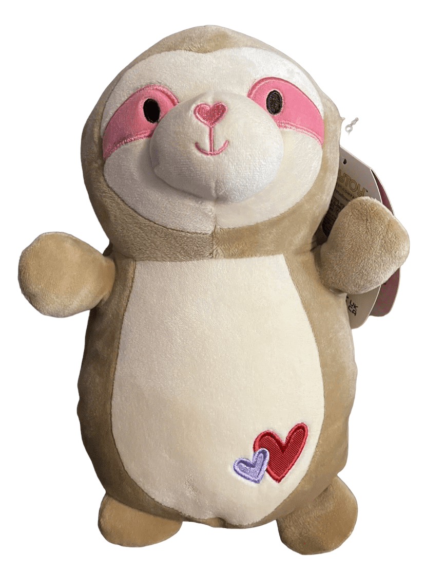 Squishmallow 10 Inch Simon the Sloth Valentine's Hug Mees Plush Toy ...