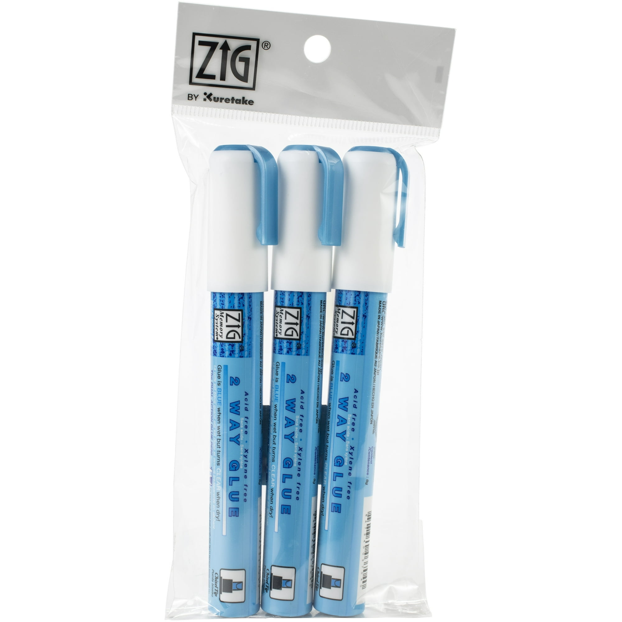 Click here for Kuretake Zig 2-Way Glue Pen 3/Pkg-Chisel Tip prices
