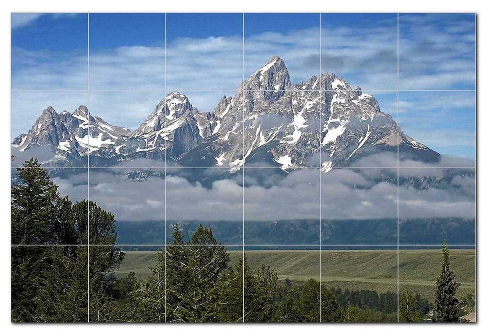 Mountain Ceramic Tile Mural Kitchen Backsplash Bathroom Shower, 401115 ...