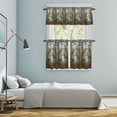 Blue Heron Kitchen Curtains Set for Windows, Retro Reeds Sunlight Birds ...