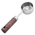1 Pack Stainless Steel Coffee Scoop with Wooden Handle, 15ml Tablespoon ...